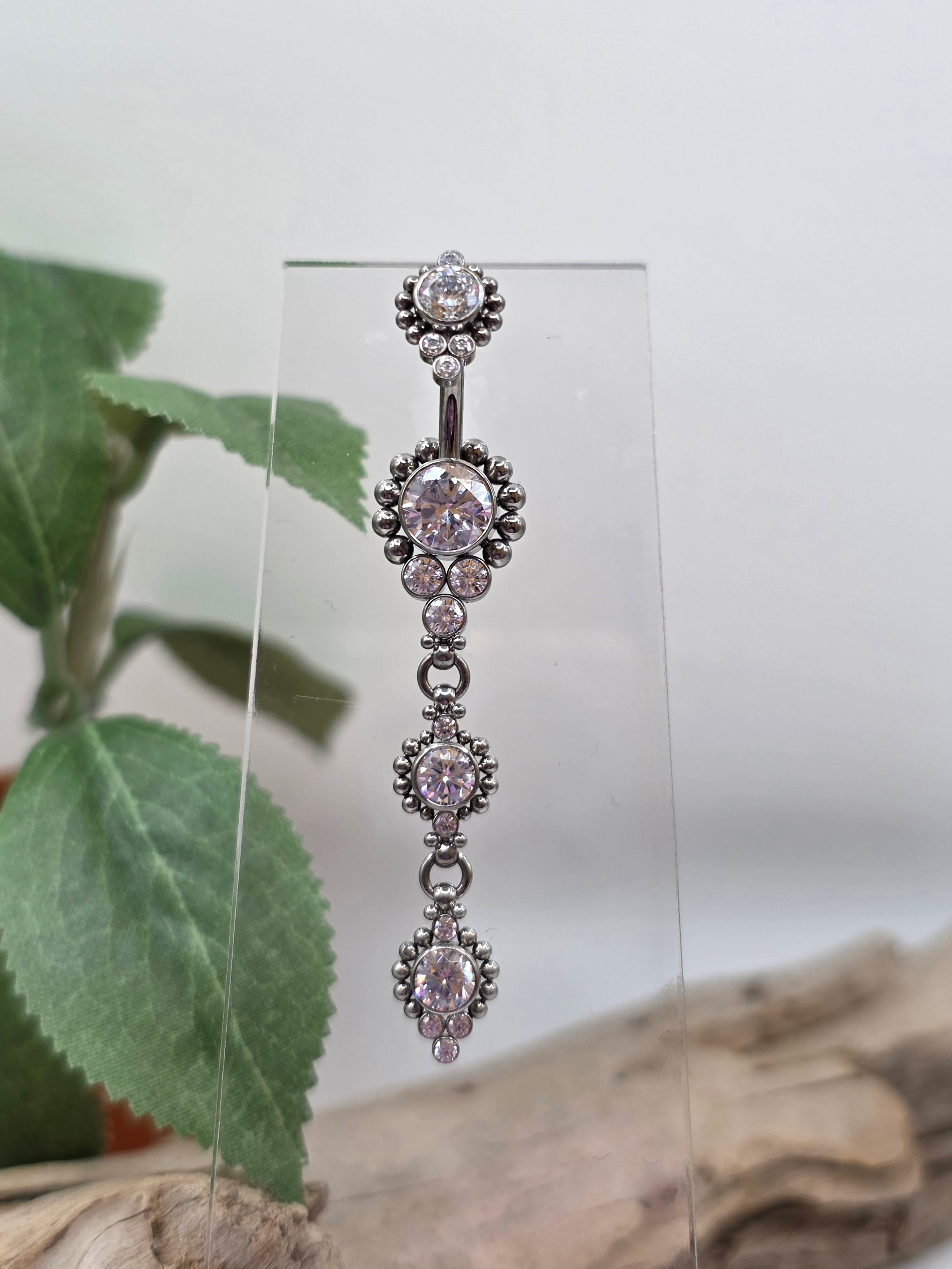 Titanium Veil Navel Curve – Golden Moon Piercings