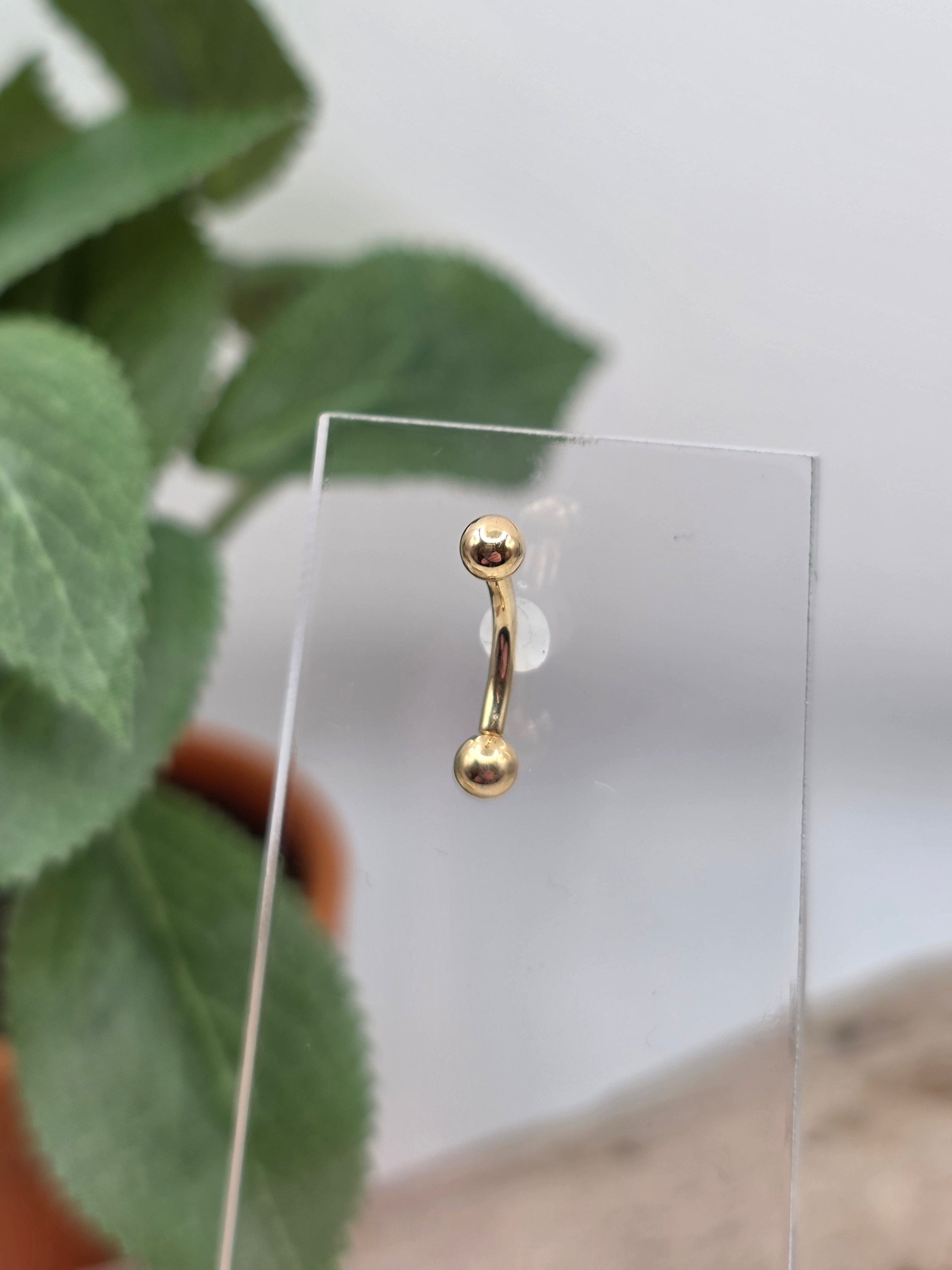 14k Gold Rook Curve – Golden Moon Piercings